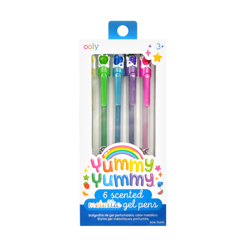 Yummy Yummy 6 Scented Metallic Gel Pens - BrainyZoo Toys