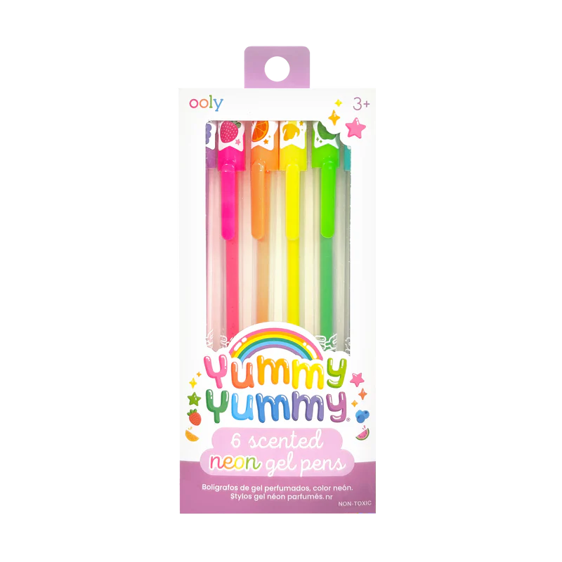 Yummy Yummy 6 Scented Neon Gel Pens - BrainyZoo Toys