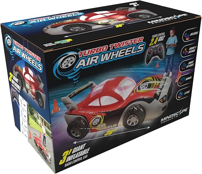 Turbo Twister Air Wheels Inflatable RC Car - Red - BrainyZoo Toys