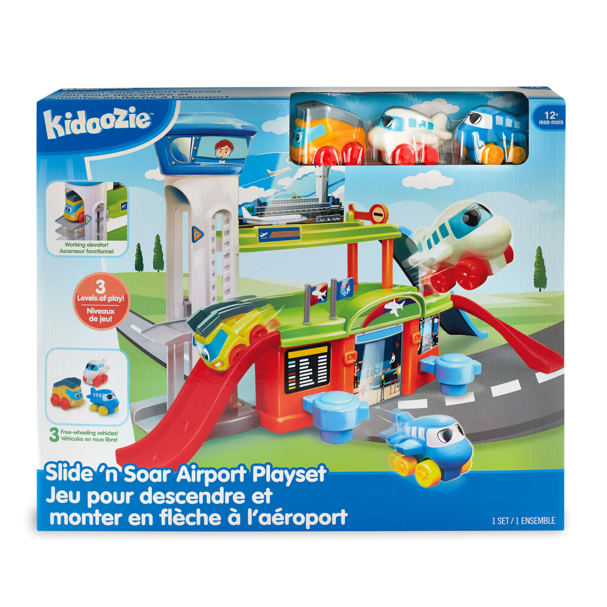 Slide 'n Soar Airport Playset - BrainyZoo Toys