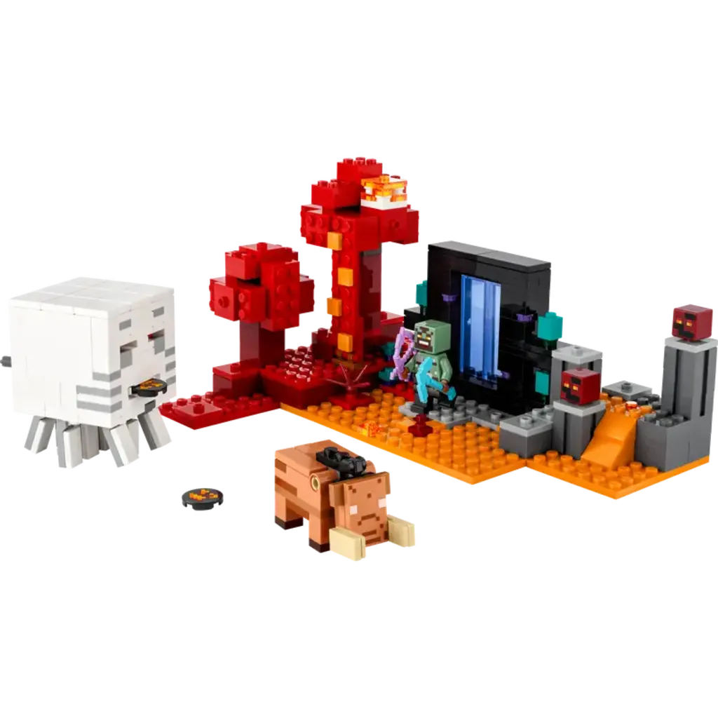 The Nether Portal Ambush Minecraft Lego - BrainyZoo Toys