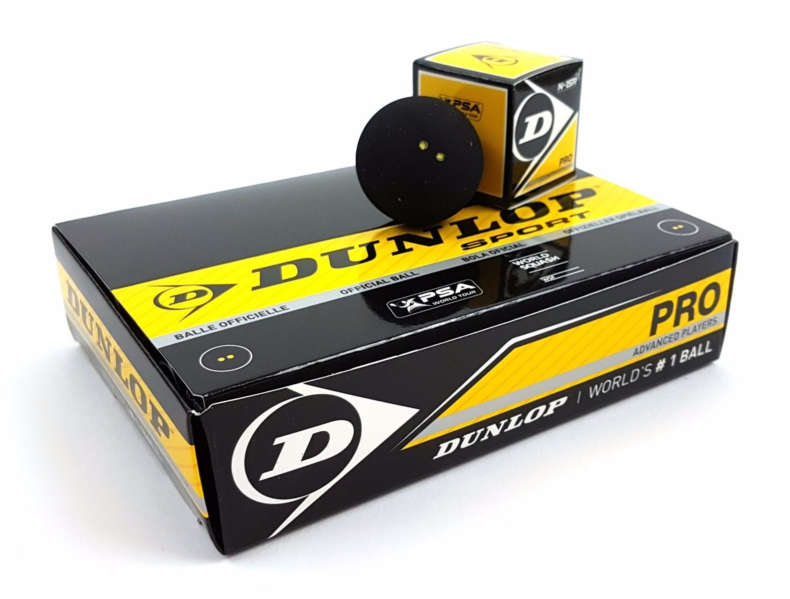 Dunlop Pro Double Yellow Squash ball - Of Courts