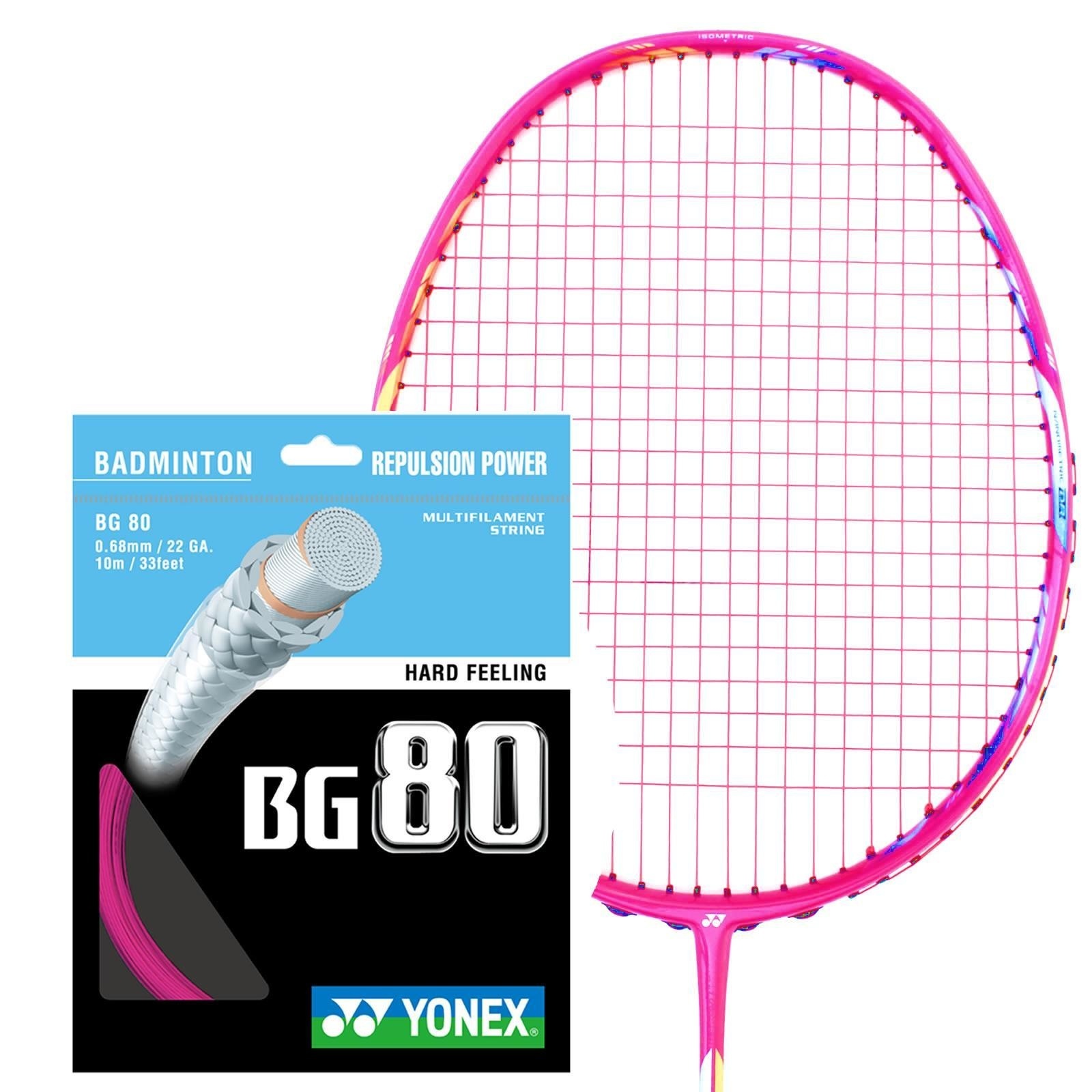 Yonex BG 80 Badminton String Pink - Of Courts