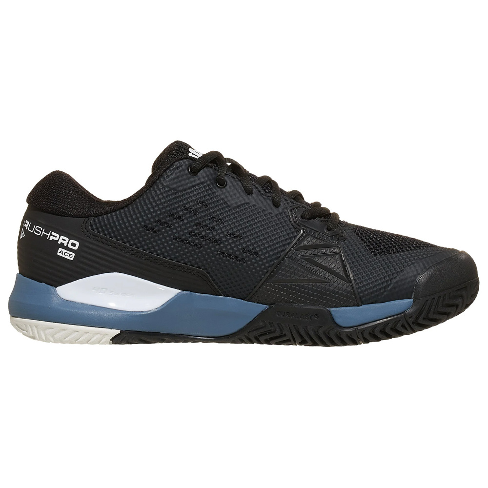 Wilson Rush Pro Ace Men's Tennis Shoes - Black/China Blue - Of Courts