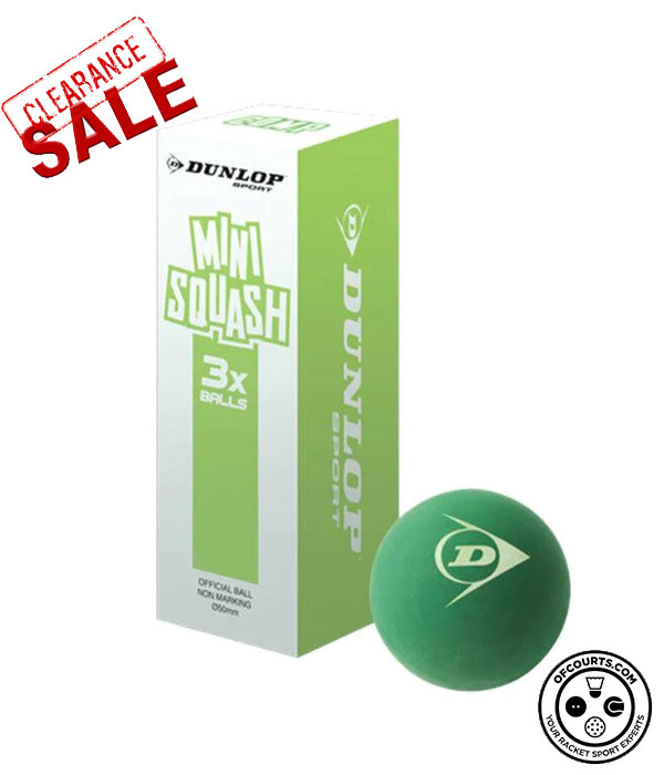 Dunlop Competition Mini Squash Ball - Pack of 3 - Of Courts