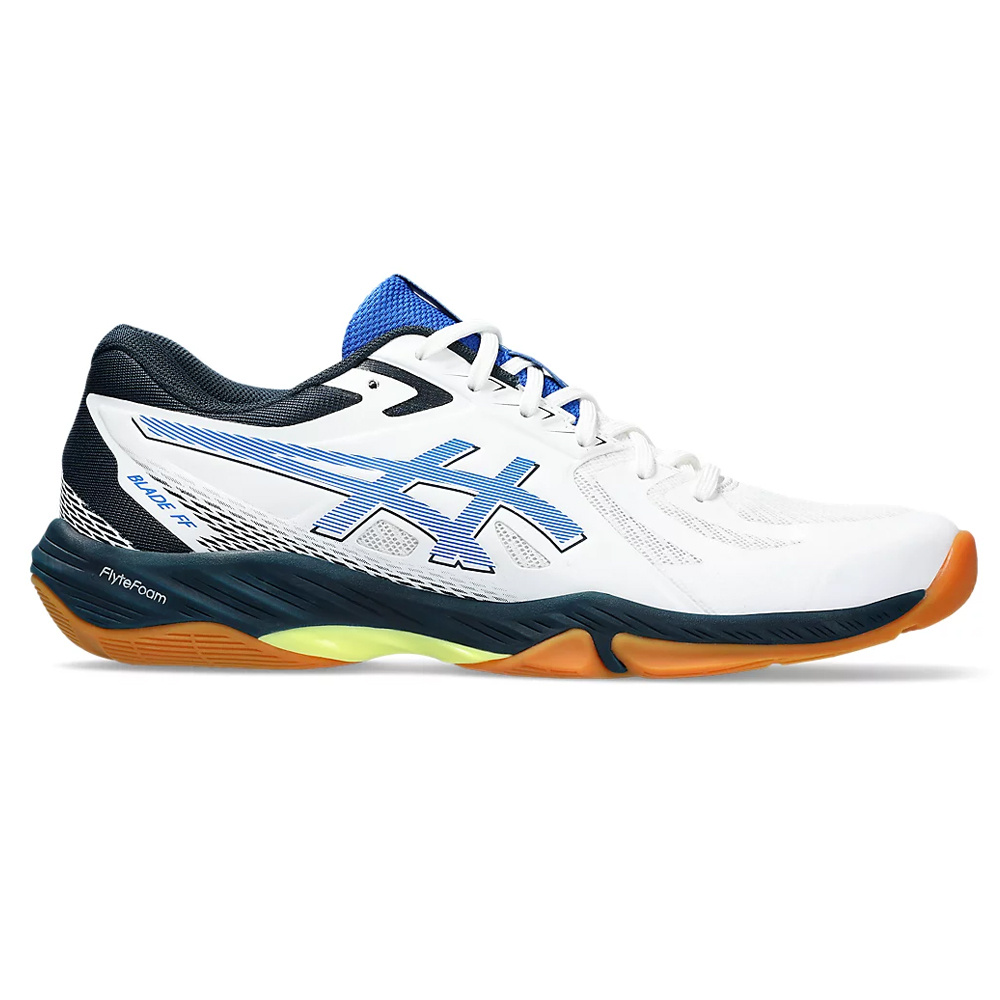 Asics Blade FF Men's Indoor Shoe - White/Illusion Blue - Of Courts