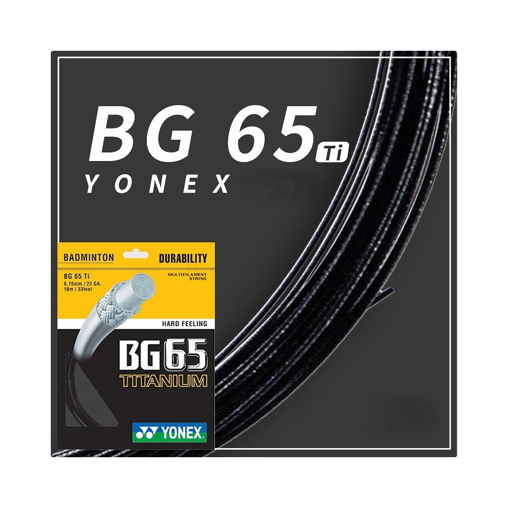 Yonex BG 65 Ti Badminton String Black - Of Courts