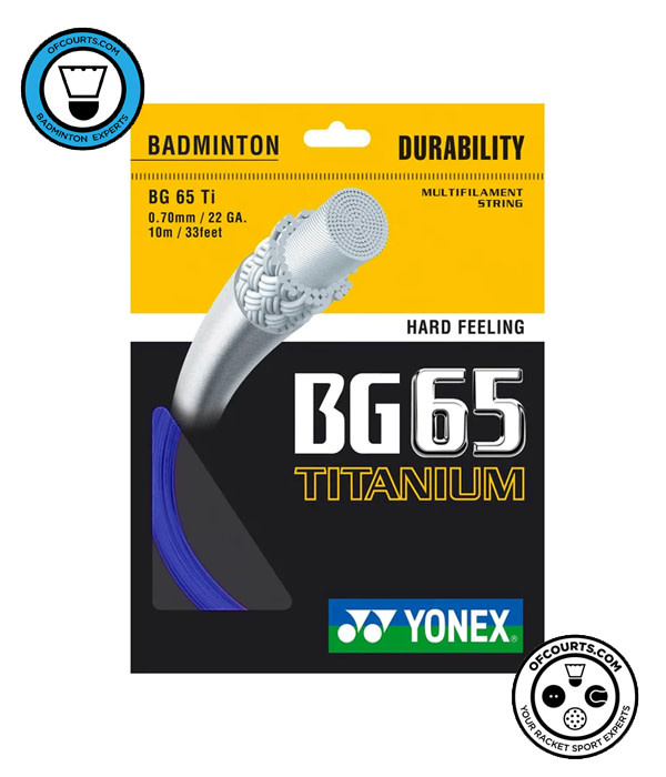 Yonex BG 65 Ti Badminton String Blue - Of Courts
