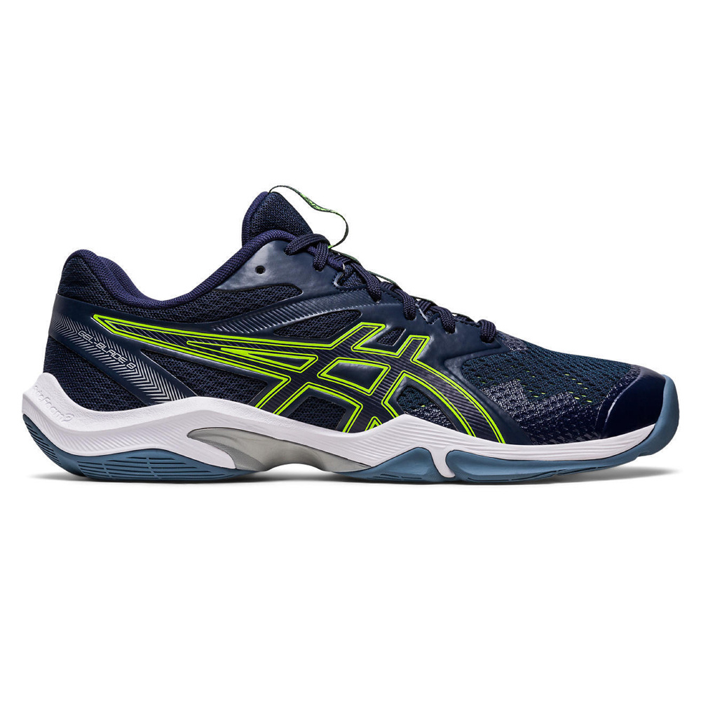 Asics Gel Blade 8 Men's Indoor Shoe - Midnight/Hazard Green - Of Courts
