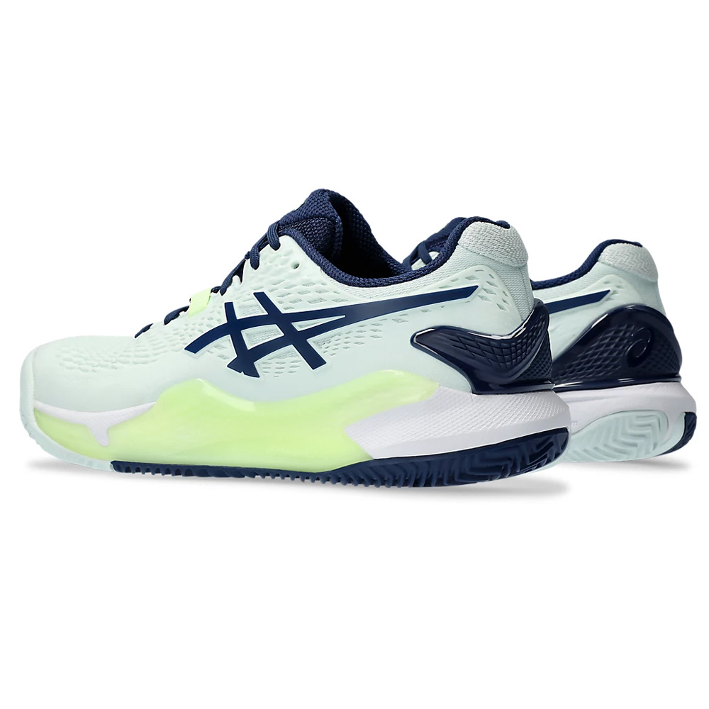 Asics Gel-Resolution 9 Clay Women's Shoe - Pale Mint/Blue Expanse - Of ...
