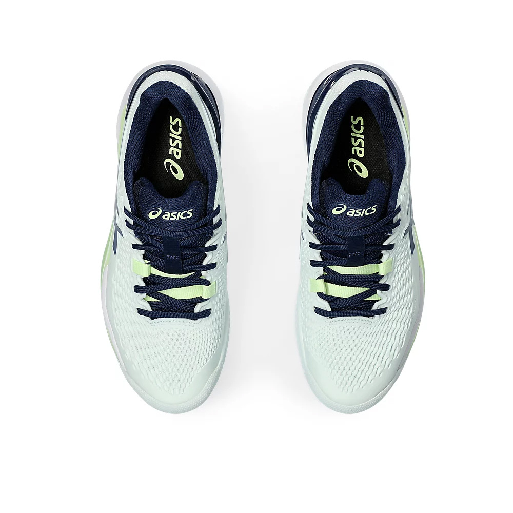 Asics Gel-Resolution 9 Clay Women's Shoe - Pale Mint/Blue Expanse - Of ...