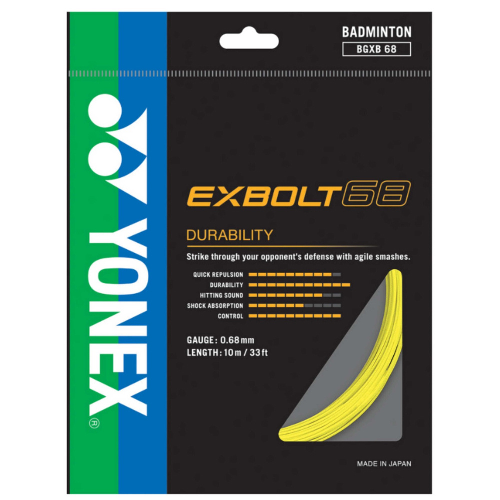 Yonex Exbolt 68 Badminton String - Yellow - Of Courts