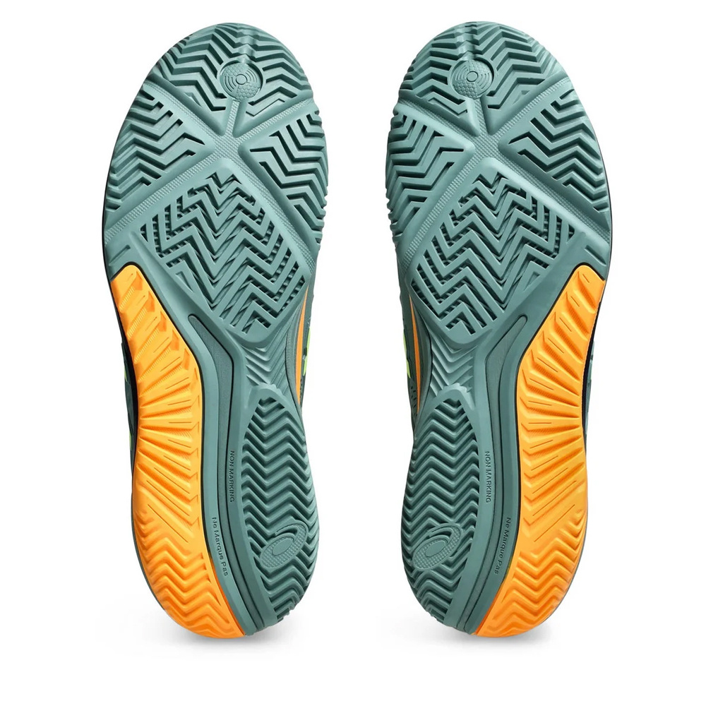 Asics Gel Resolution 9 Men's Padel Shoe - Celadon/Safety Yellow - Of Courts