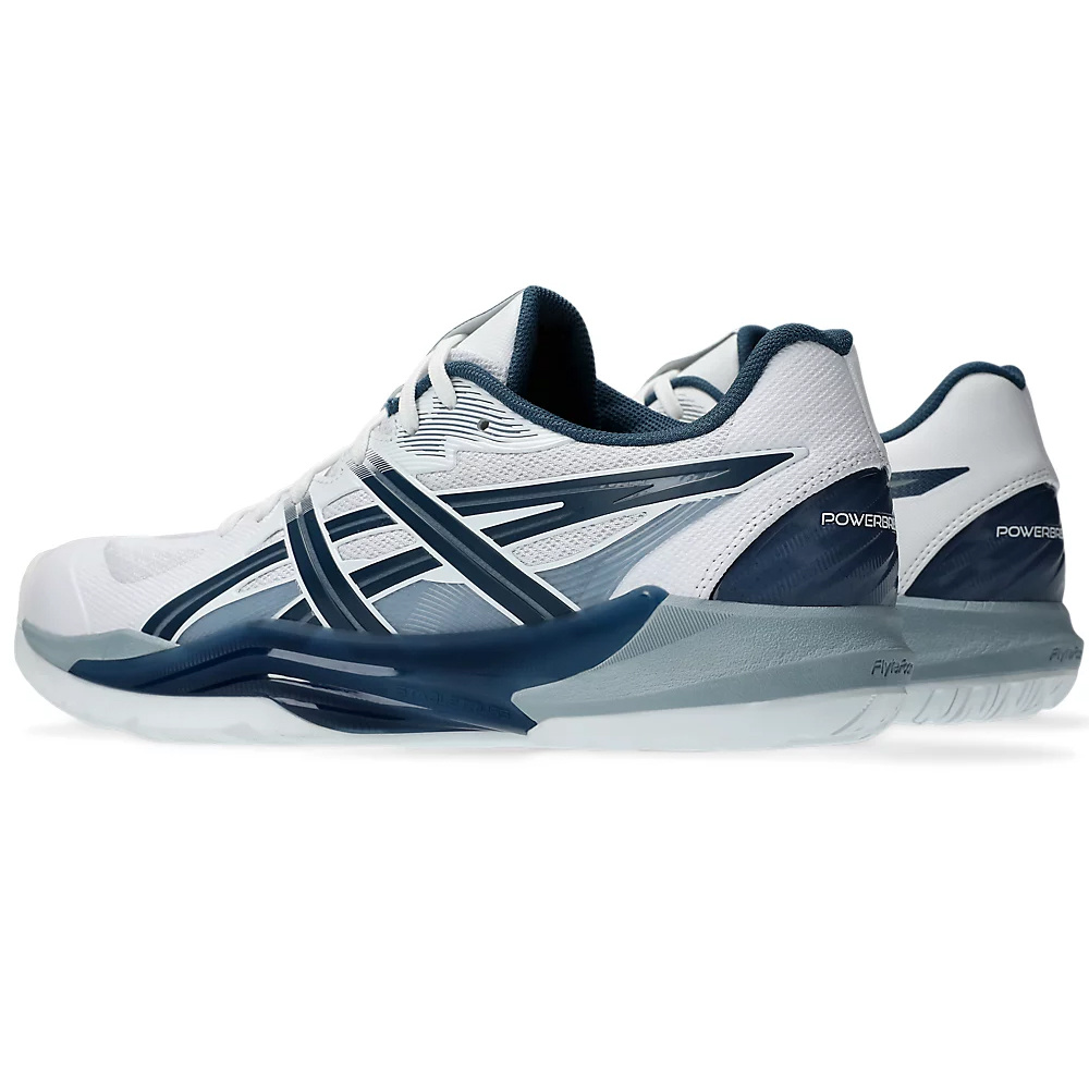 Asics PowerBreak FF Men's Indoor Shoes - White/Vintage Indigo - Of Courts
