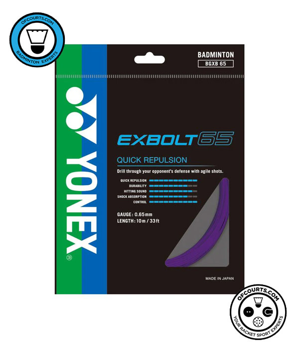 Yonex BG Exbolt 65 Badminton String - Purple - Of Courts