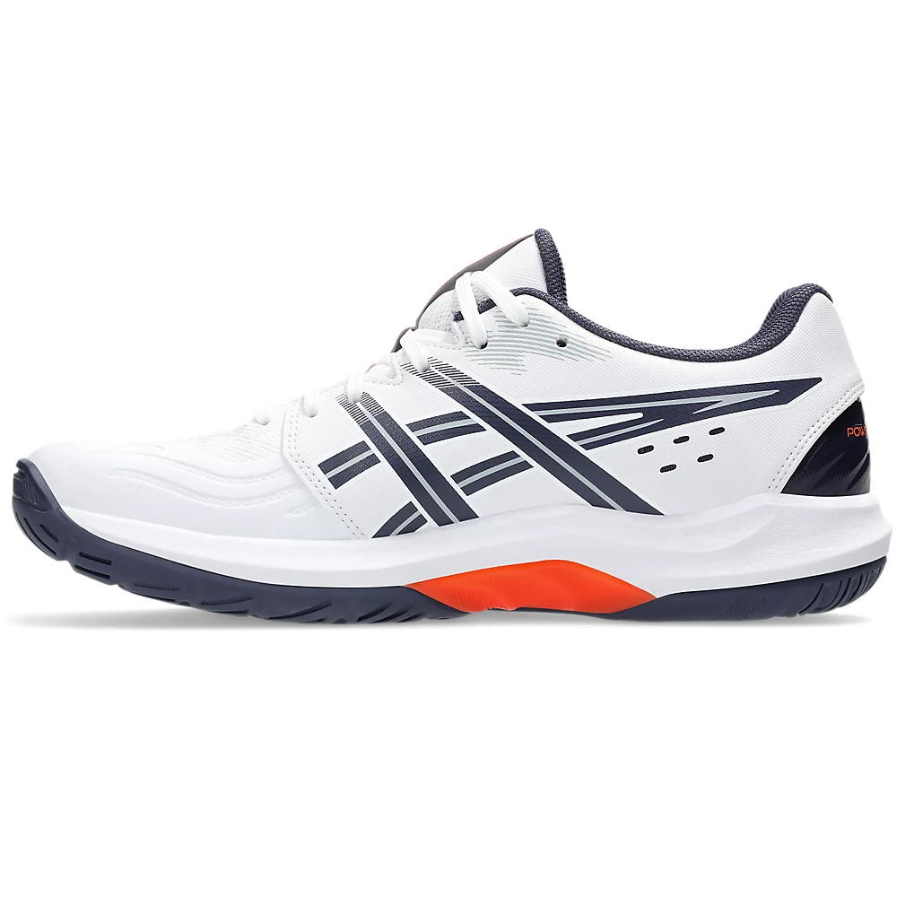 Asics Powerbreak FF Men's Indoor Shoe - White/Nova Orange - Of Courts