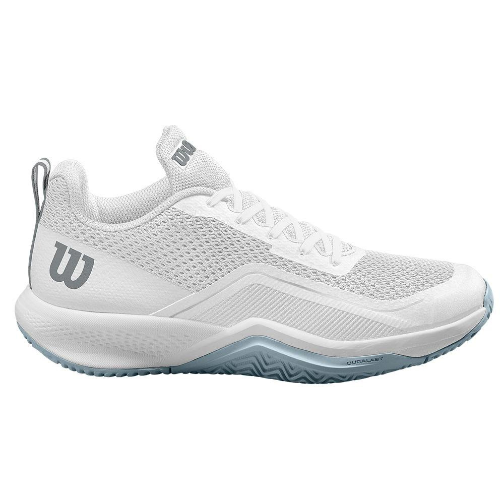 Wilson Rush Pro Lite Women,s Tennis Shoe - White/Pearl Blue/Monument ...