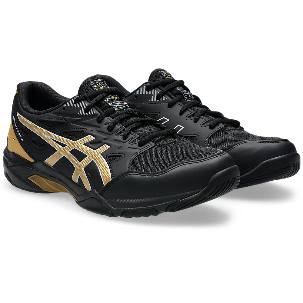 Asics Gel Rocket 11 Wide Men's Indoor Shoe - Black/Piedmont Grey - Of ...
