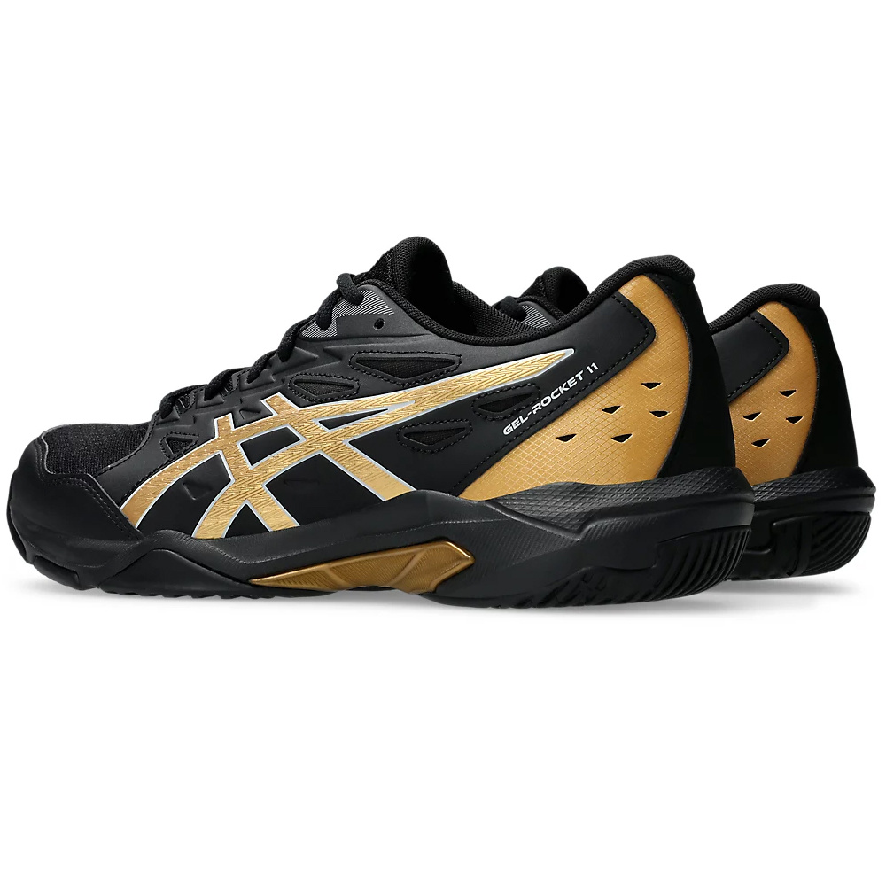 Asics Gel Rocket 11 Wide Men's Indoor Shoe - Black/Piedmont Grey - Of ...