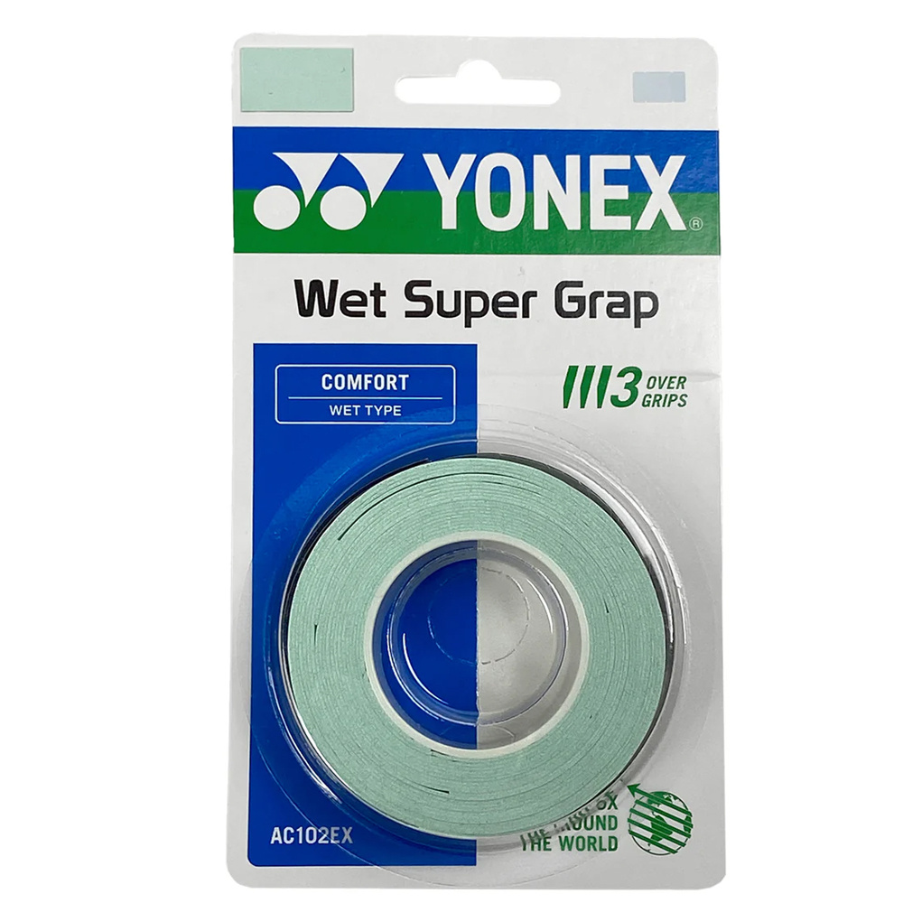 Yonex Wet Super Grap 3 Pack - Green - Of Courts