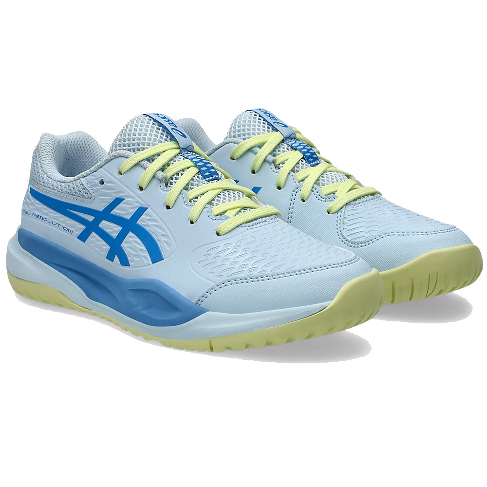 Asics Gel Resolution X GS Junior Tennis Shoe - Light Blue/Blue Coast - Of Courts