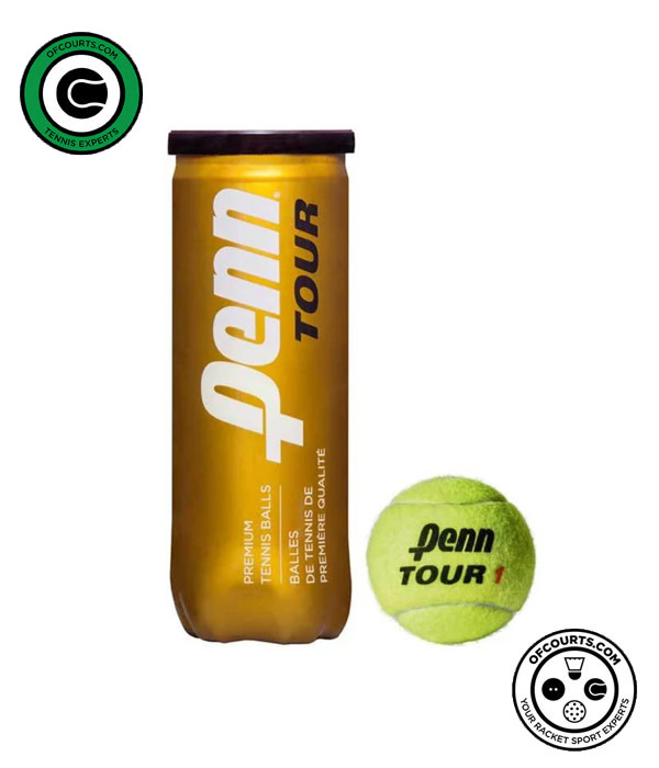 Penn Tour Extra Duty Tennis Balls - 3 Can - Of Courts