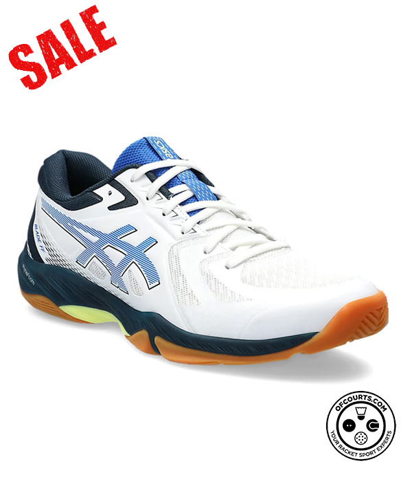 Asics Blade FF Men's Indoor Shoe - White/Illusion Blue - Of Courts