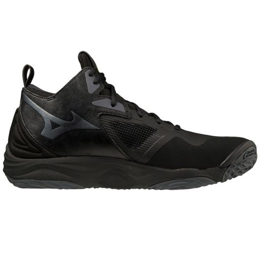 Mizuno Wave Momentum 3 Mid Unisex - Black/Grey - Of Courts