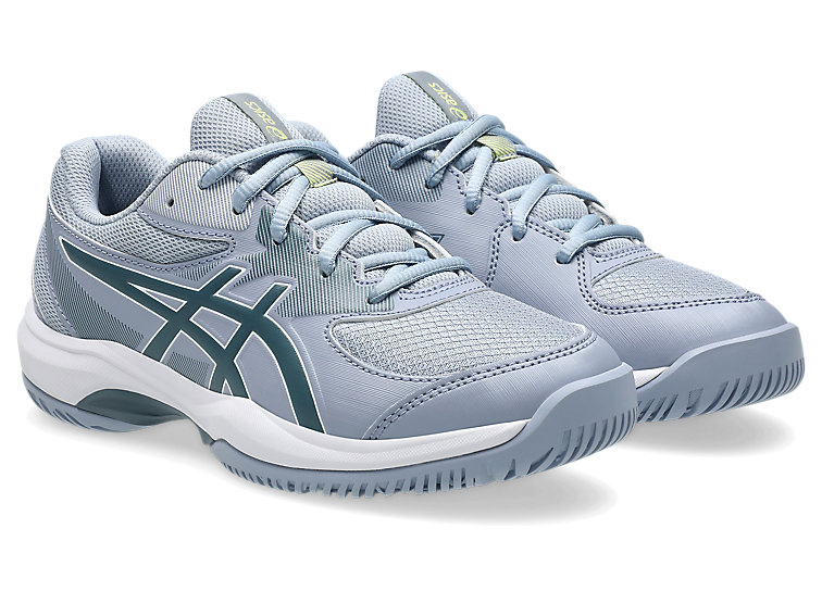 Asics Gel Game GS Junior Tennis Shoe - Grey Blue/Ironclad - Of Courts