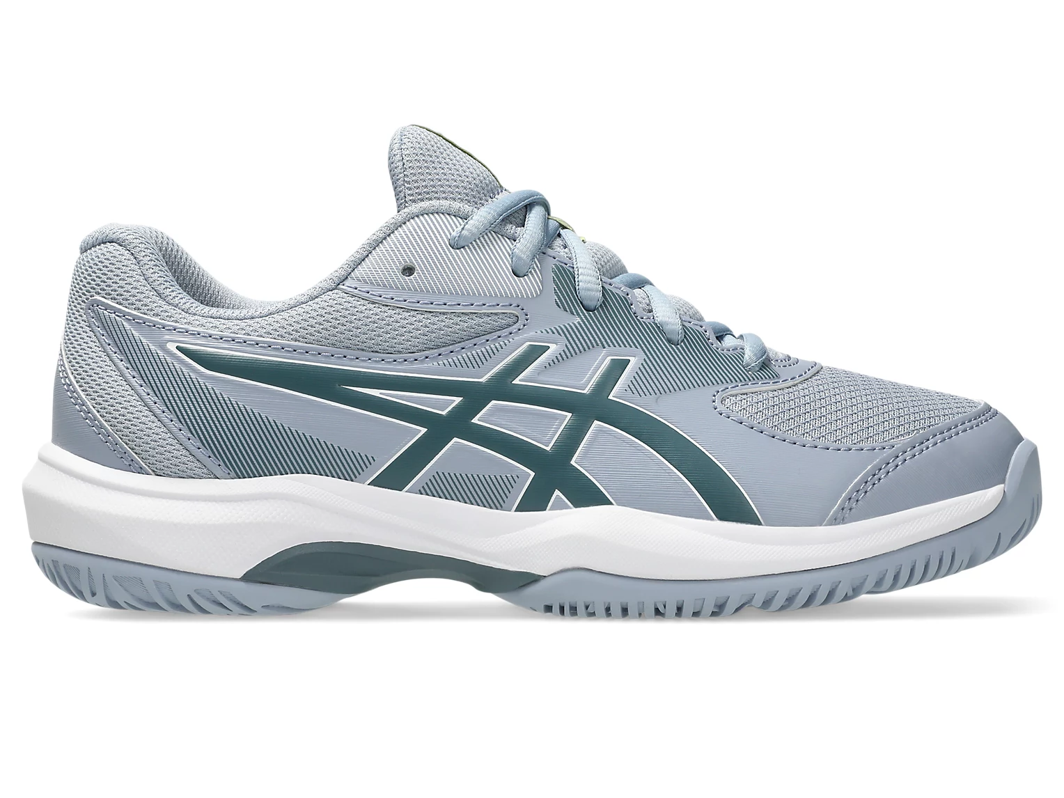 Asics Gel Game GS Junior Tennis Shoe - Grey Blue/Ironclad - Of Courts