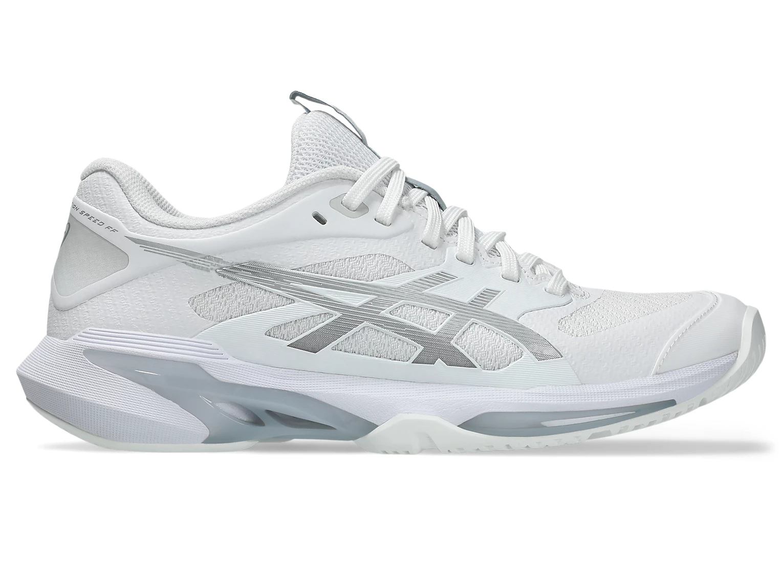 Asics Solution Speed FF 4 Women's Tennis Shoe - White/Pure Silver - Of ...
