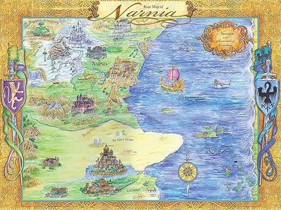 Map of Narnia Wall Chart - Gracebooks New Zealand