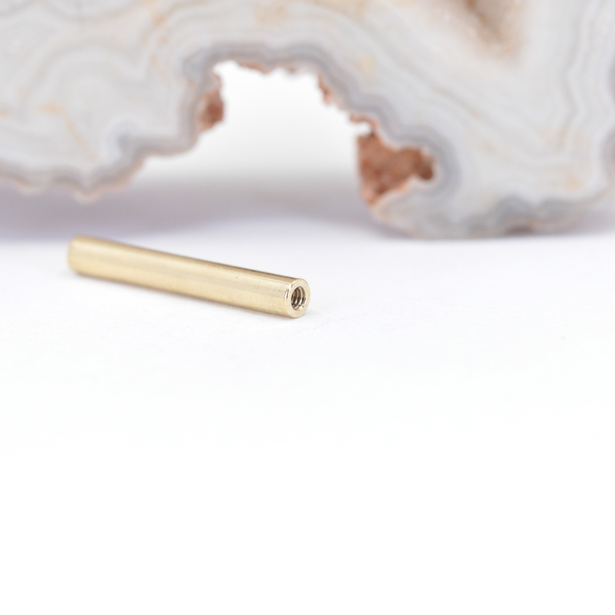 12g Threaded Straight Shafts in 14k Gold by BVLA! - Mint Piercing