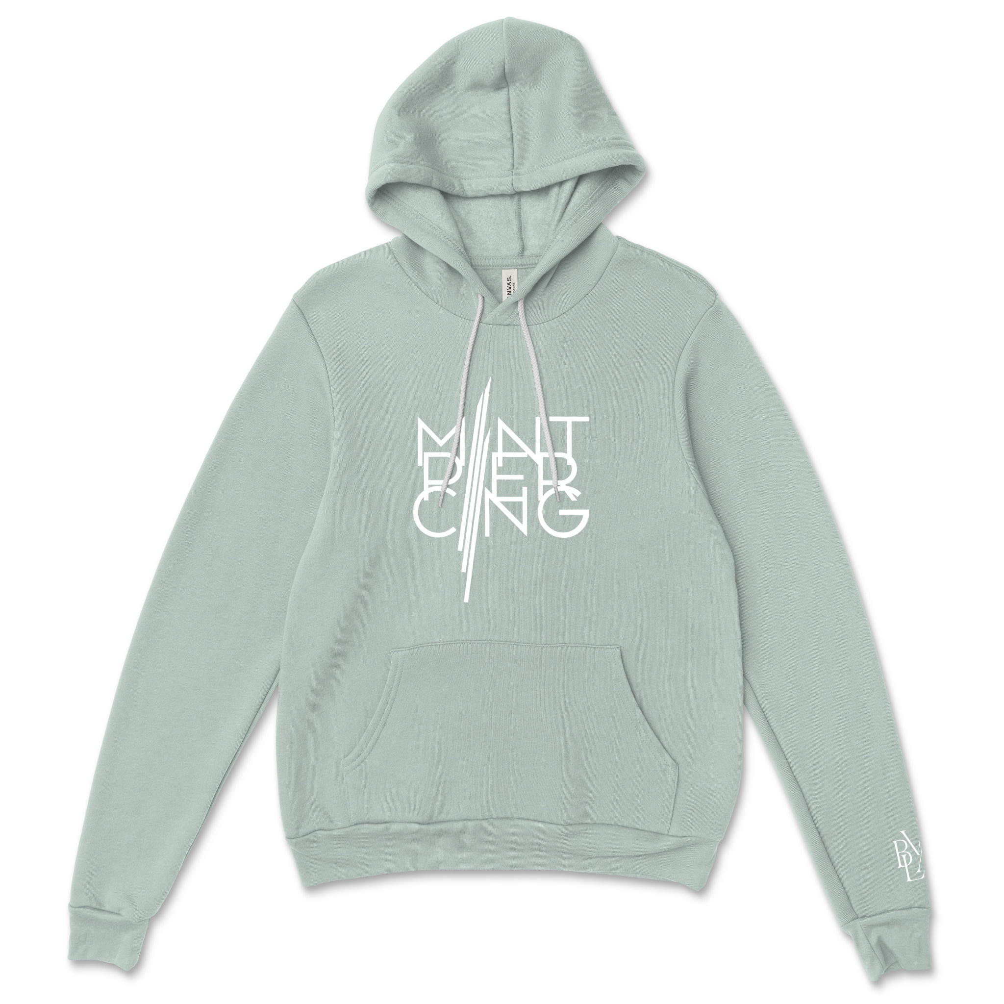 Needlestack Print Hoodie - Mint Piercing