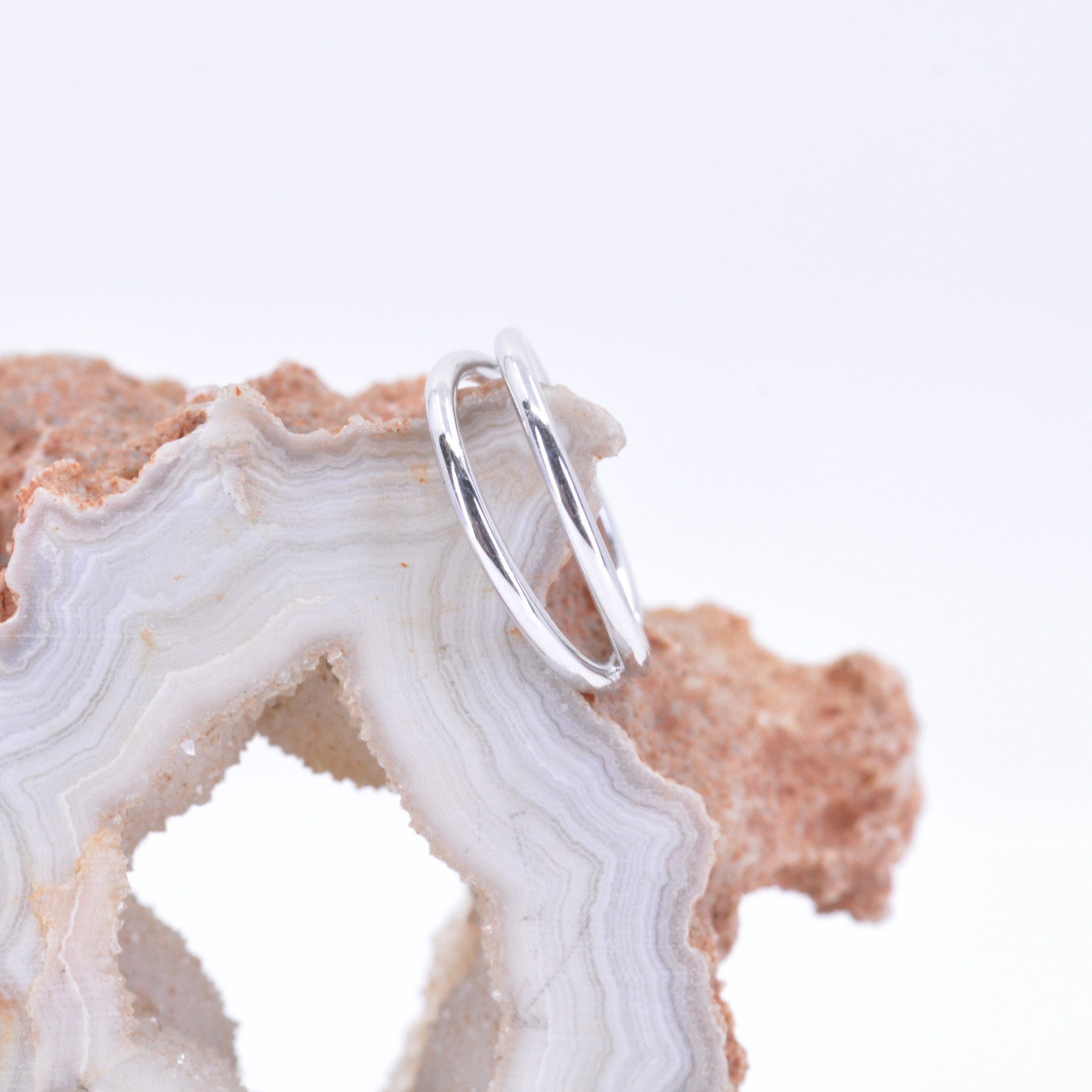 14k Gold 18g Illusion Seam Rings by BVLA! - Mint Piercing