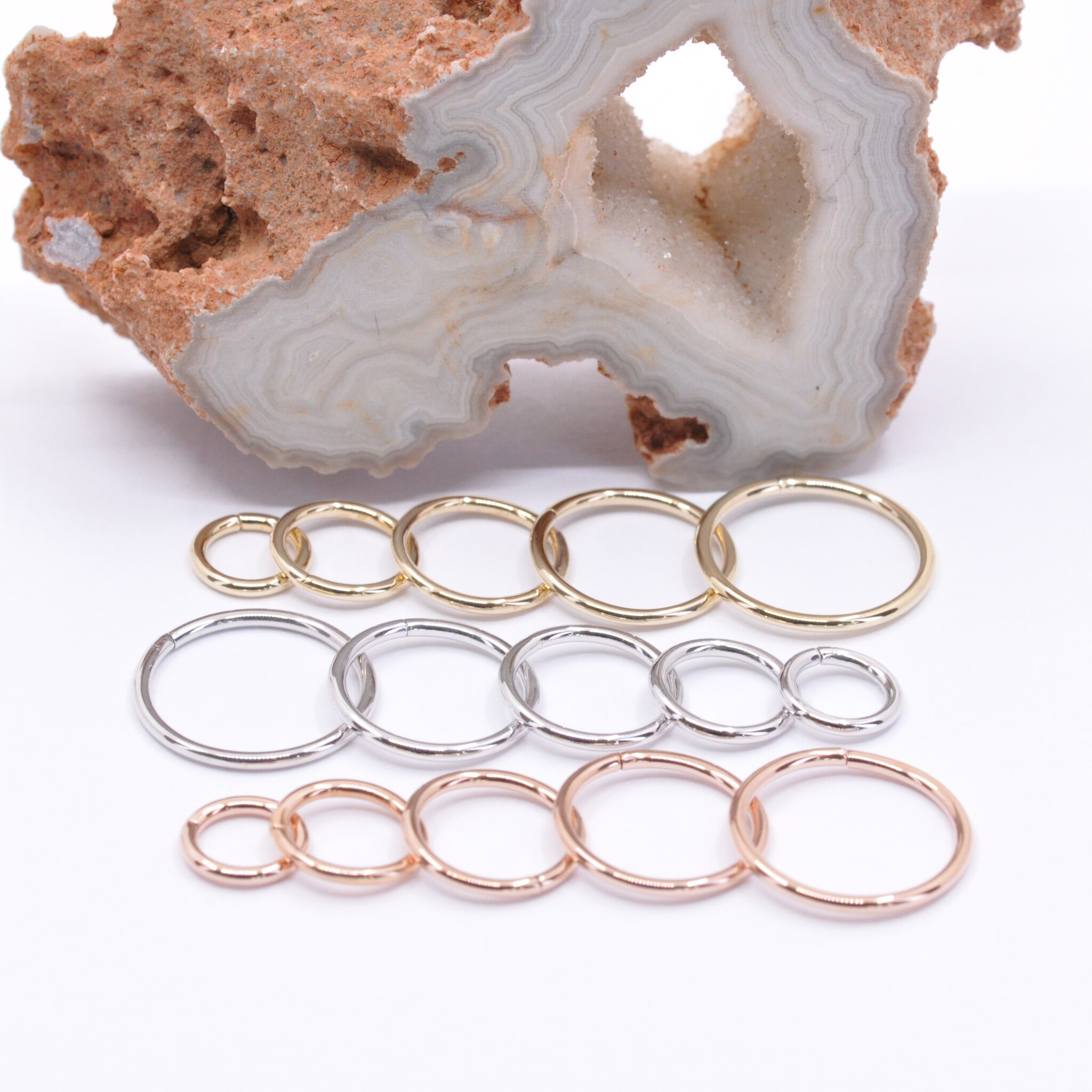 14k Gold 18g Seam Rings by BVLA! - Mint Piercing