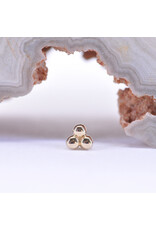 14k Gold Tri Bead Cluster Threadless Ends by BVLA! - Mint 14k Gold Tri Bead Cluster Threadless Ends by BVLA! - Mint