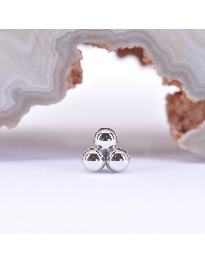 14k Gold Tri Bead Cluster Threadless Ends by BVLA! - Mint 14k Gold Tri Bead Cluster Threadless Ends by BVLA! - Mint