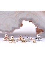 14k Gold Tri Bead Cluster Threadless Ends by BVLA! - Mint 14k Gold Tri Bead Cluster Threadless Ends by BVLA! - Mint