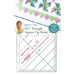 4 1/2” TRIANGLE SQUARE UP RULER - Stitch by Stitch
