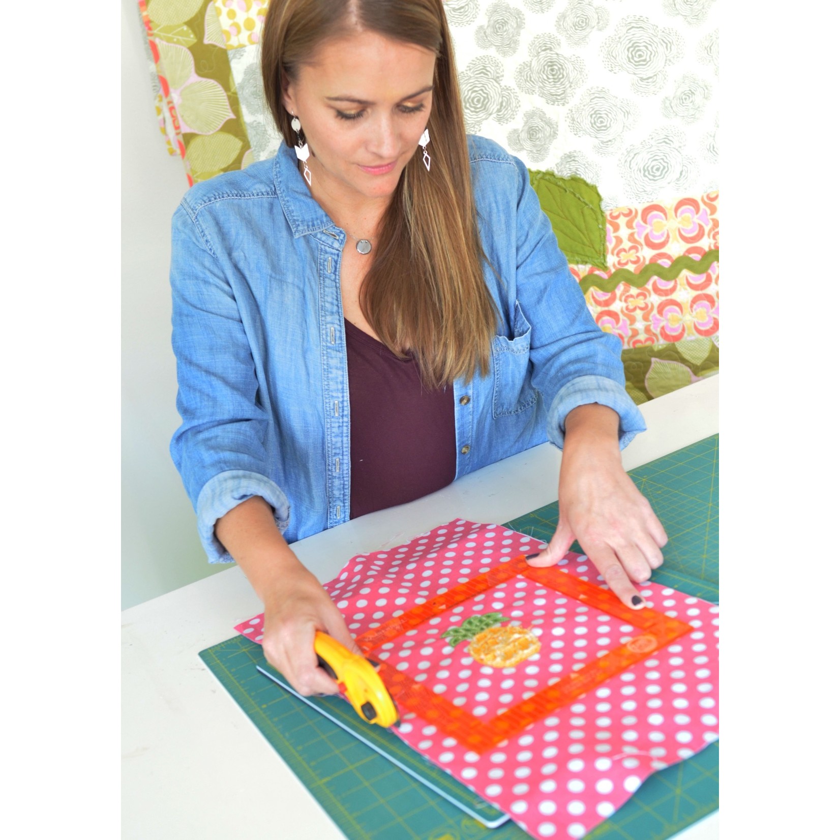 Orange Pop Rulers, Square Set - Stitch by Stitch