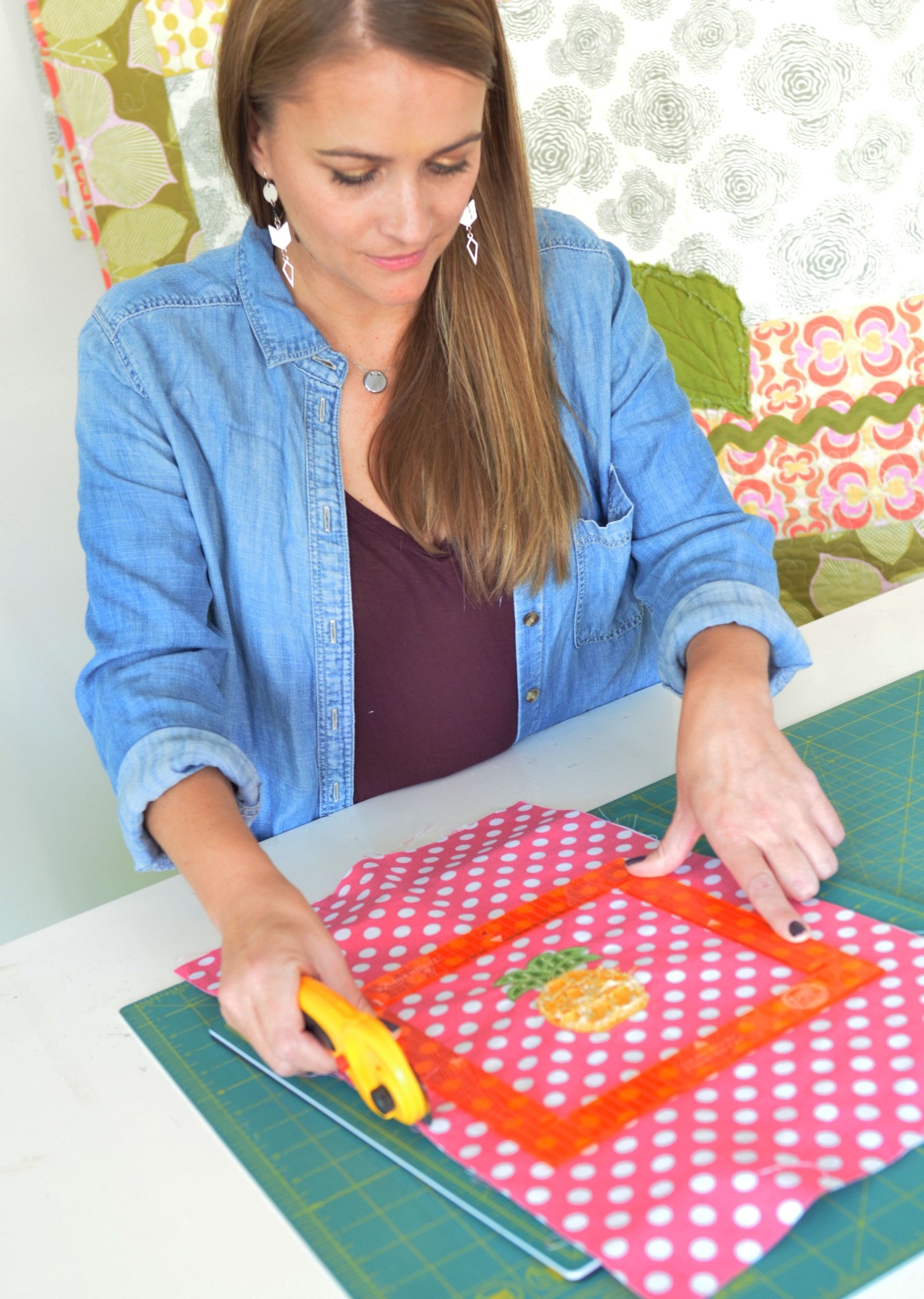 Orange Pop Rulers, Square Set - Stitch by Stitch