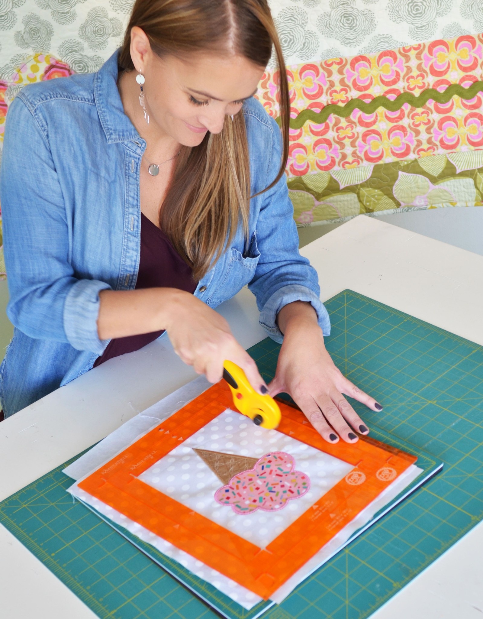 Orange Pop Rulers, Rectangle Set - Stitch by Stitch