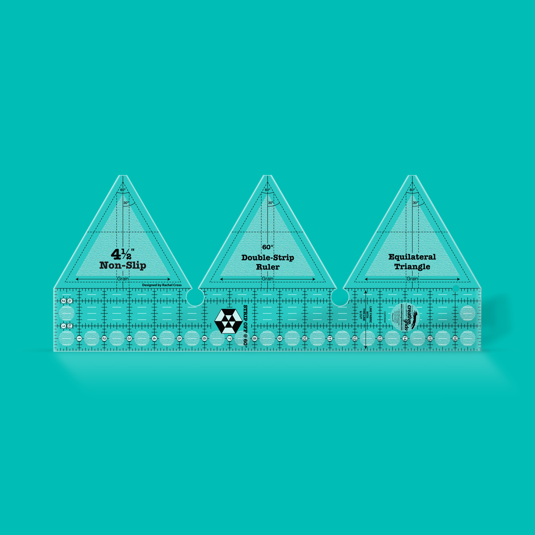 Creative Grids 60 Degree Double-Strip Equilateral Triangles CGRDBS60 ...