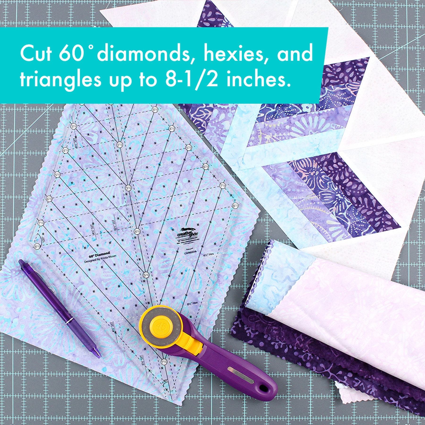 Creative Grids 60 Degree Diamond Ruler CGR60DIA - Stitch by Stitch