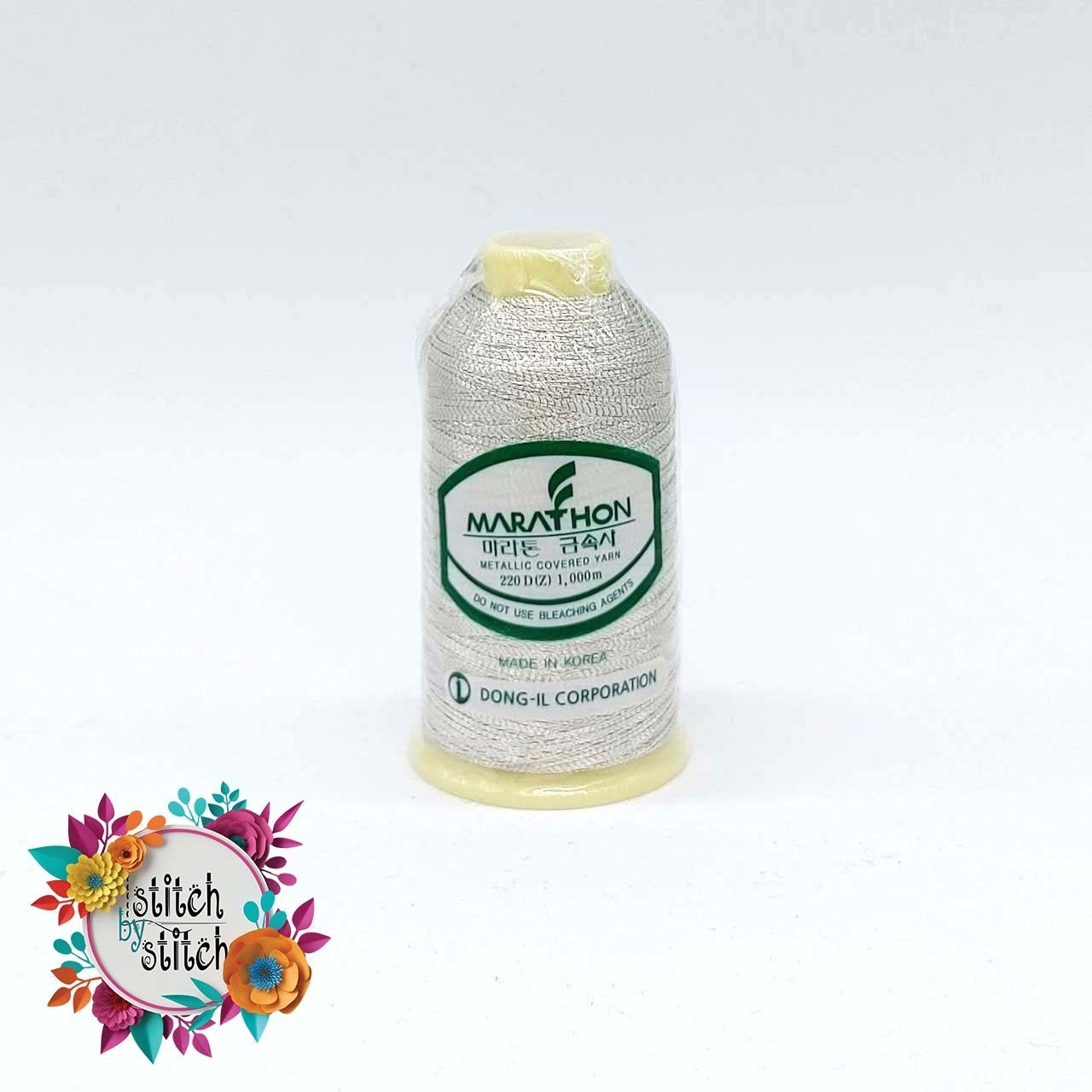 Colour 3004 Silver - 1000mtr METALLIC POLY EMBROIDERY THREAD - Stitch ...