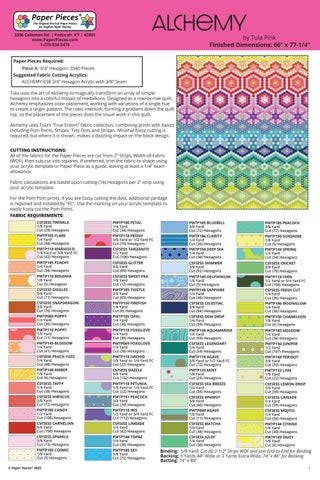 Alchemy Pattern & Paper Pieces (EPP) - Stitch by Stitch