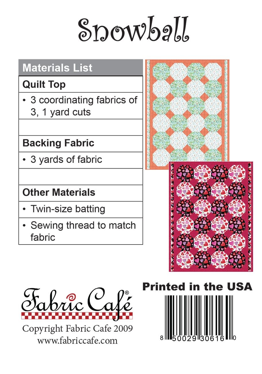 Snowball 3-Yard Quilt Pattern - Stitch by Stitch