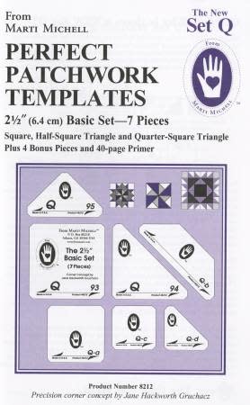 Perfect Patchwork Templates, 2-1/22 1/2" Basic set Q - 7 pieces ...