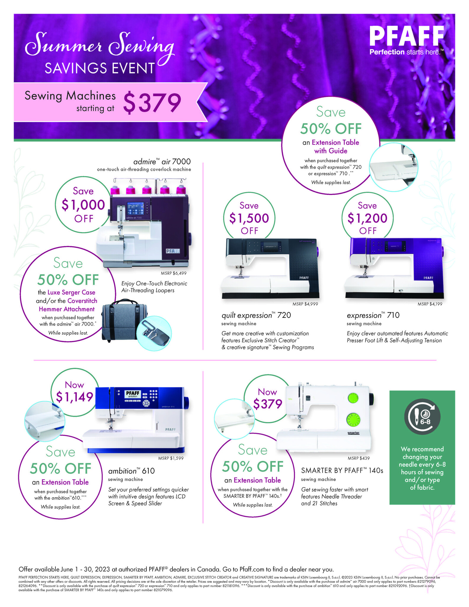 This Month's Promotions - Stitch by Stitch